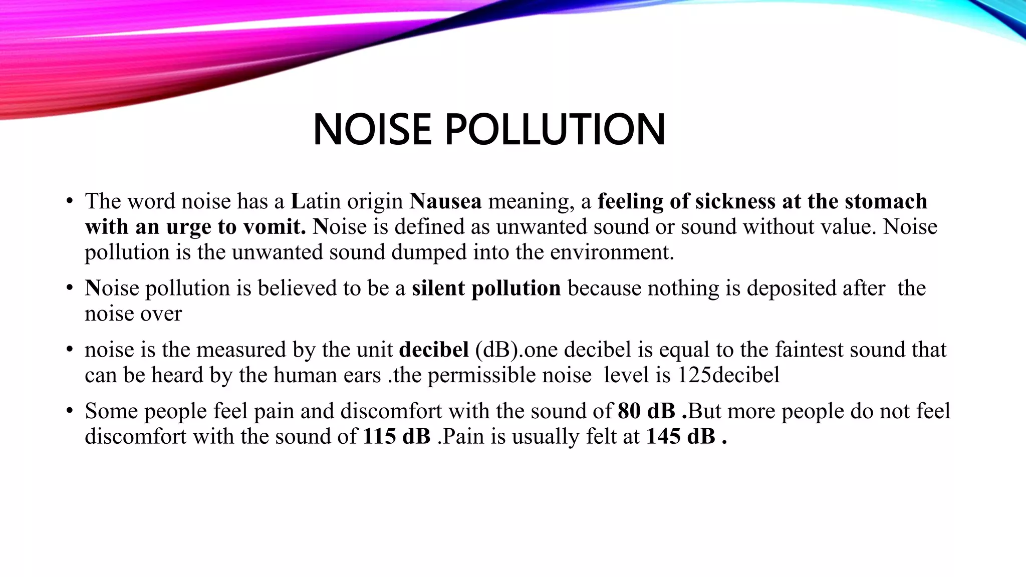 noise pollution.pptx | Indoor Environmental Quality | Home & Garden