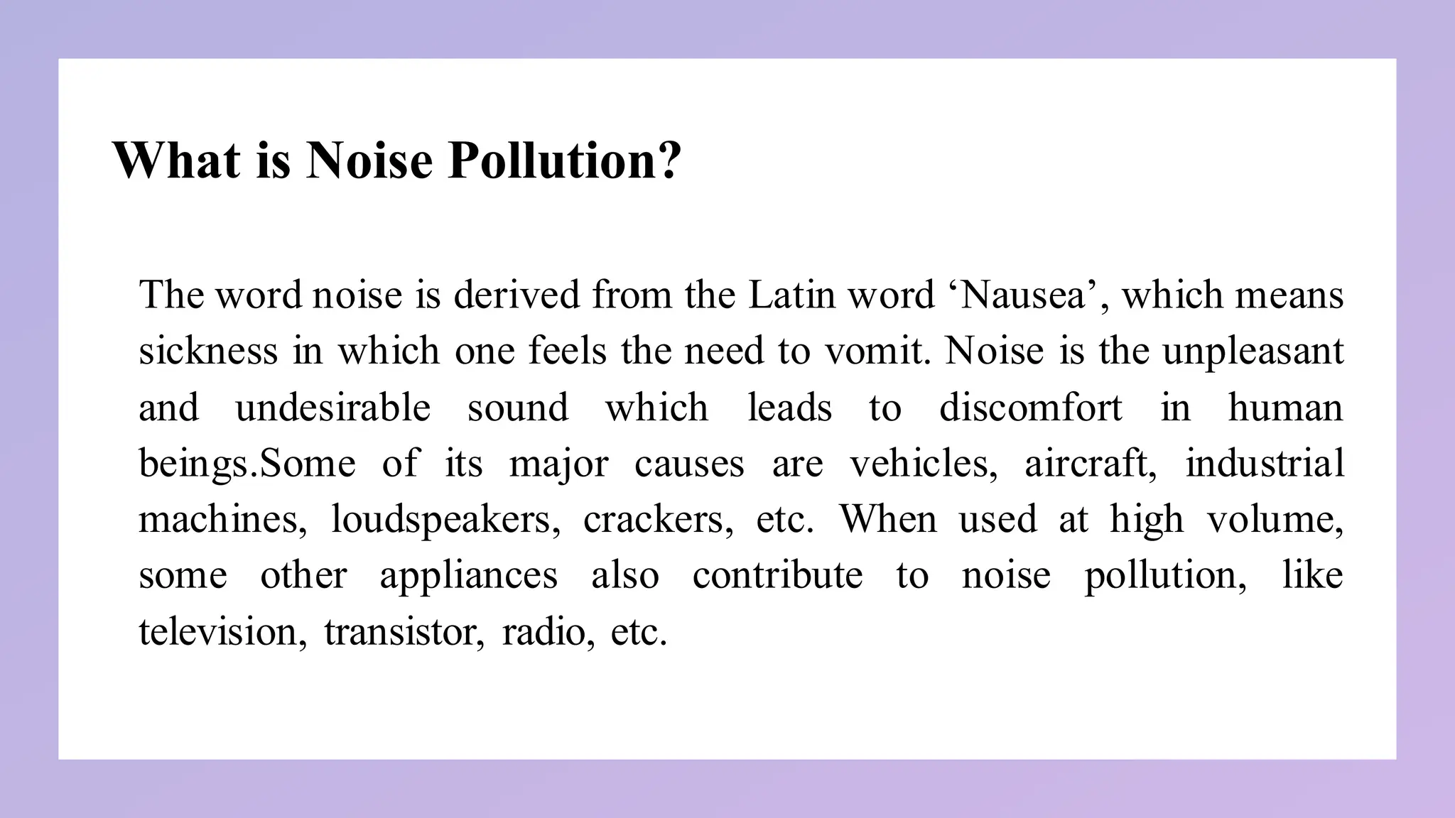 Noise pollution .pdf it's causes and effects caused by it | PDF