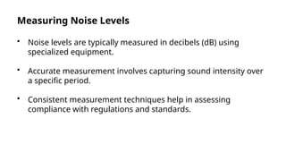 NOISE POLLUTION-measure And Assess Of Noise Level,decibel Scale, Sound ...