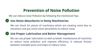 Noise Pollution and its effects on health and Enviroment | PPTX