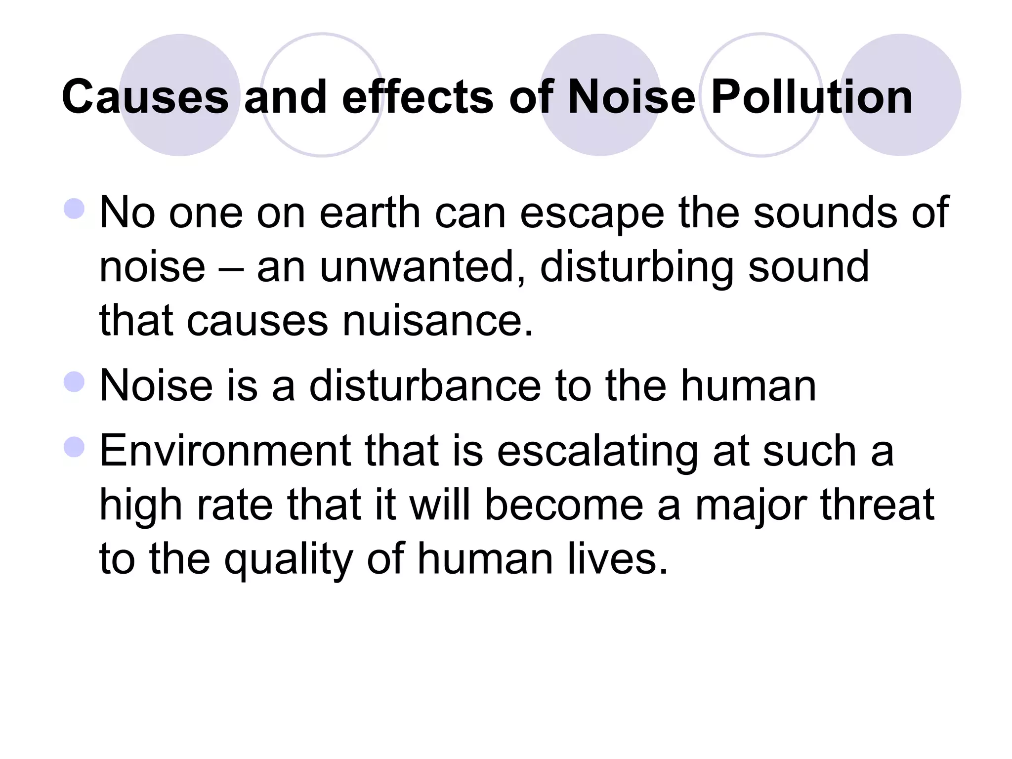 Noise Pollution | PPT