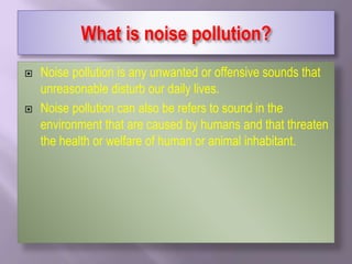 Noise Pollution Effects On Environment