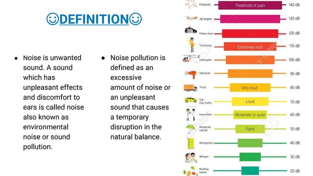 Noise pollution defination, causes and effects | PPTX | Indoor ...