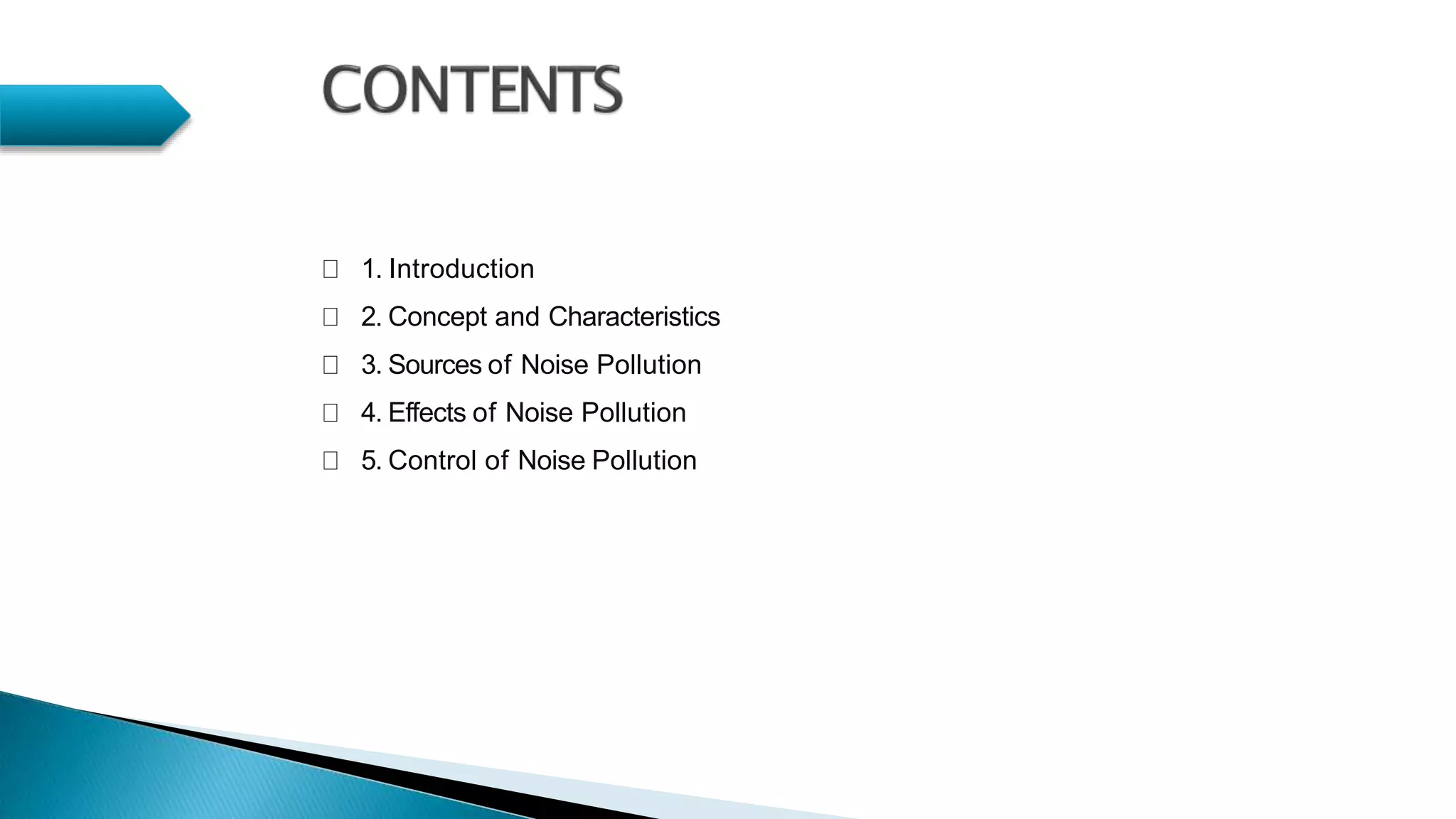 Noise pollution project For Environmenal Management (Causes, Controls ...