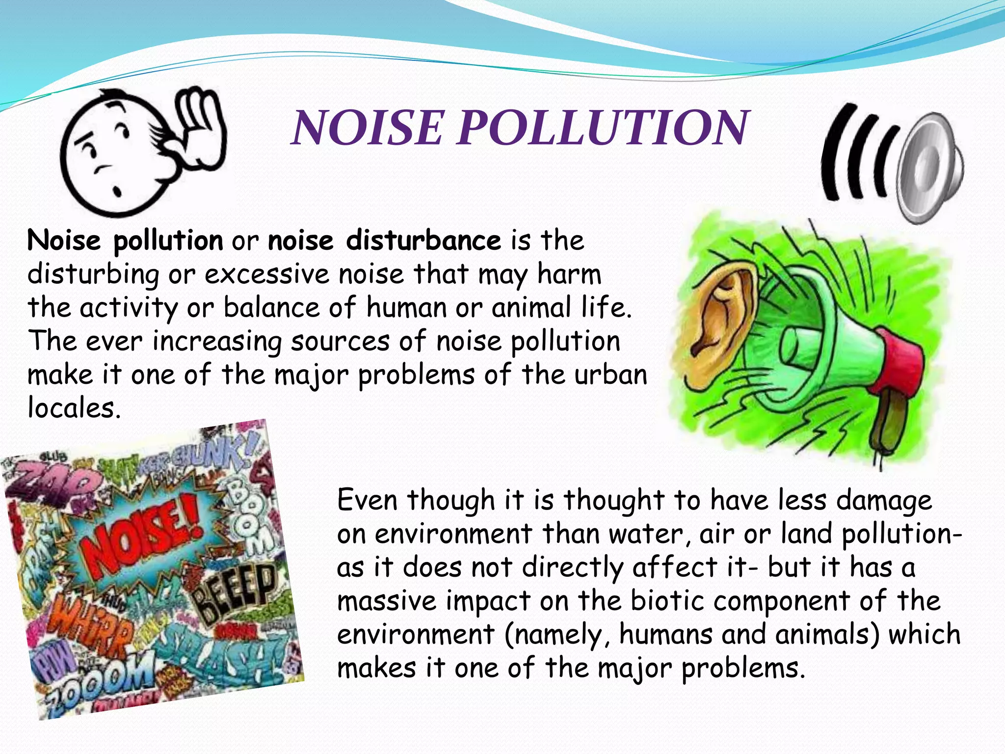Noise pollution Environmental Studies | PPTX