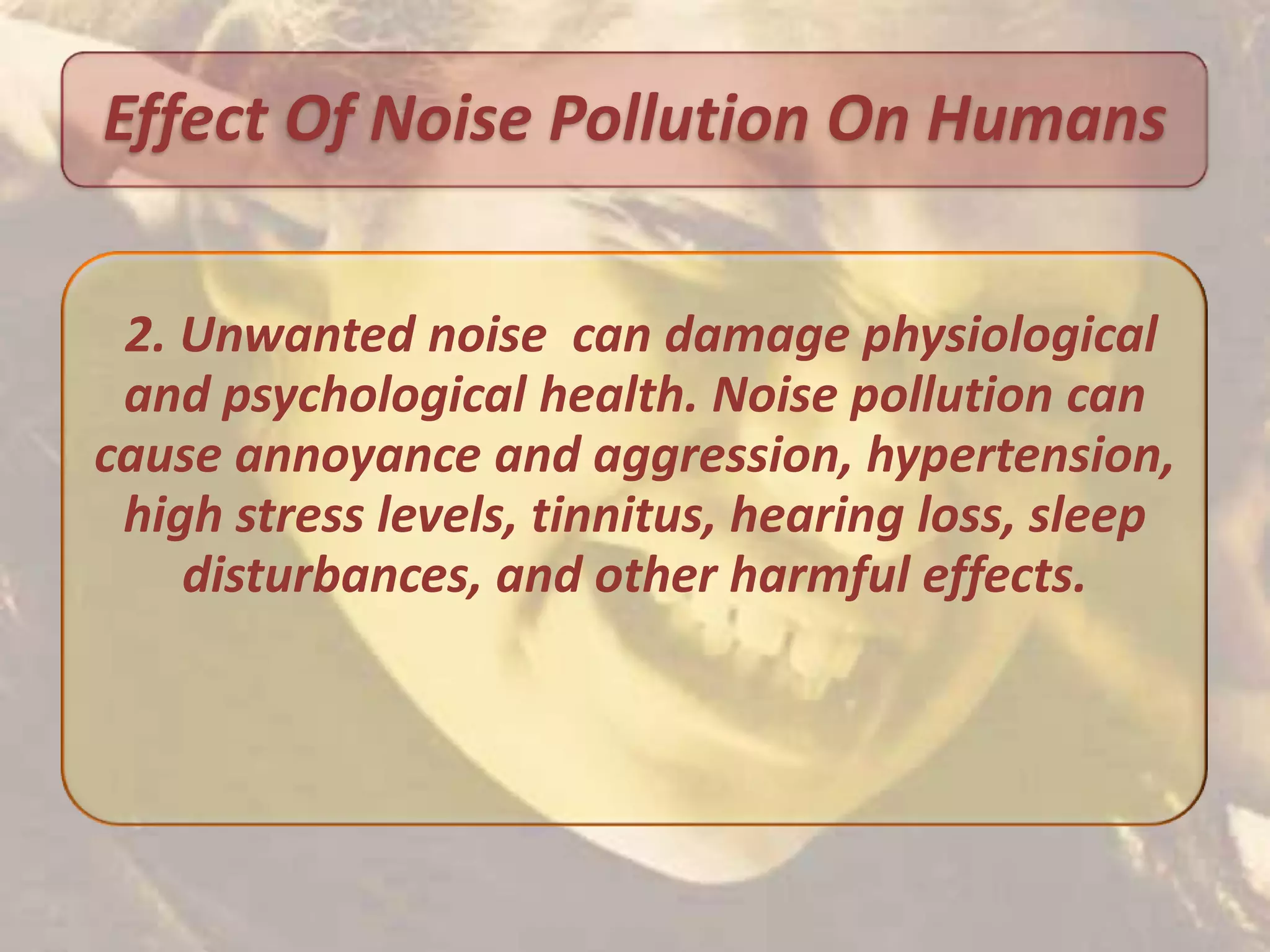 Noise pollution presentation | PPTX