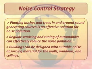 Noise pollution presentation | PPTX