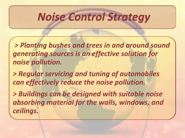 Noise pollution presentation | PPTX