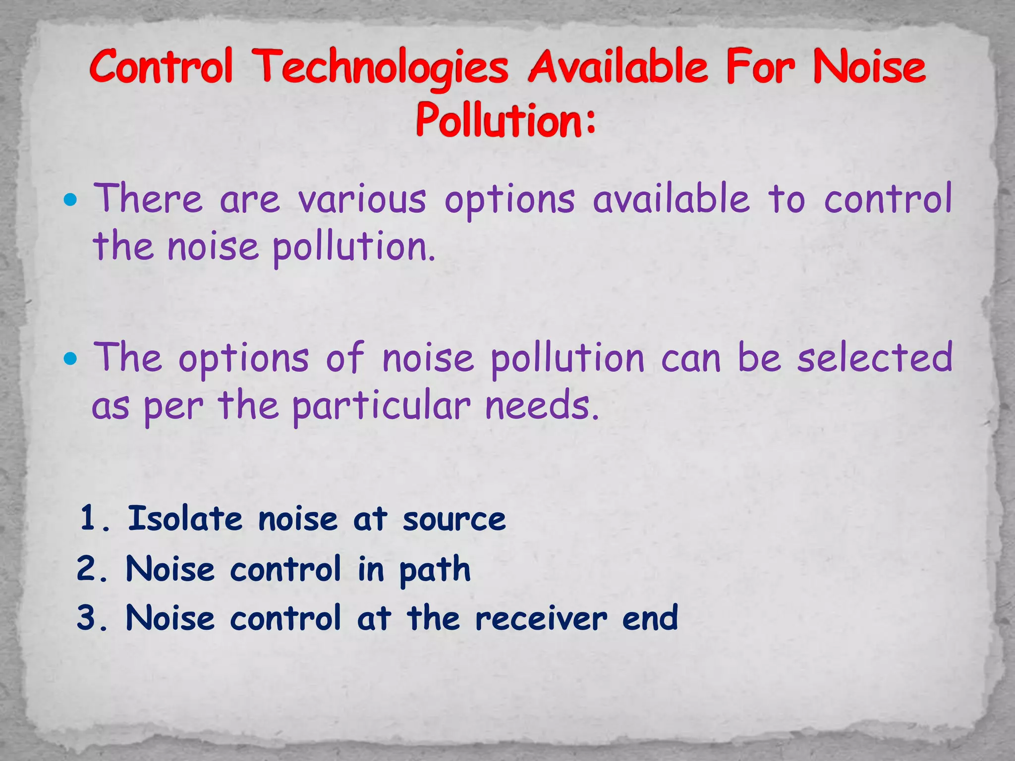 Noise pollution in industries and harbour | PPTX