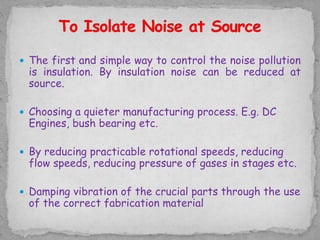 Noise pollution in industries and harbour | PPTX