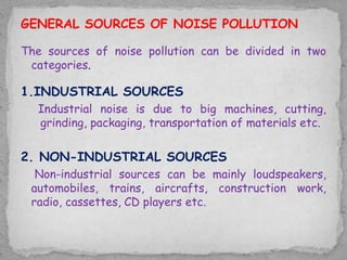 Noise pollution in industries and harbour | PPTX
