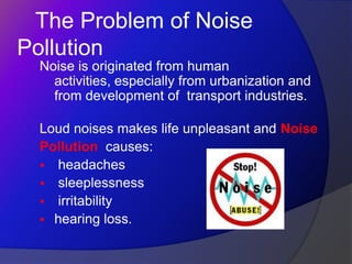 Noise pollution by Ivan | PPTX