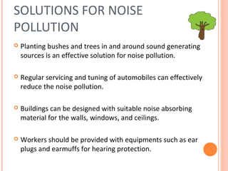 Noise pollution presentation | PPT