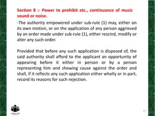 Noise Pollution Rules, 2000 | PPTX