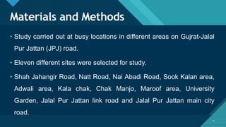 Noise Pollution Sources, Effects and control of Gujrat- JPJ Road | PPT