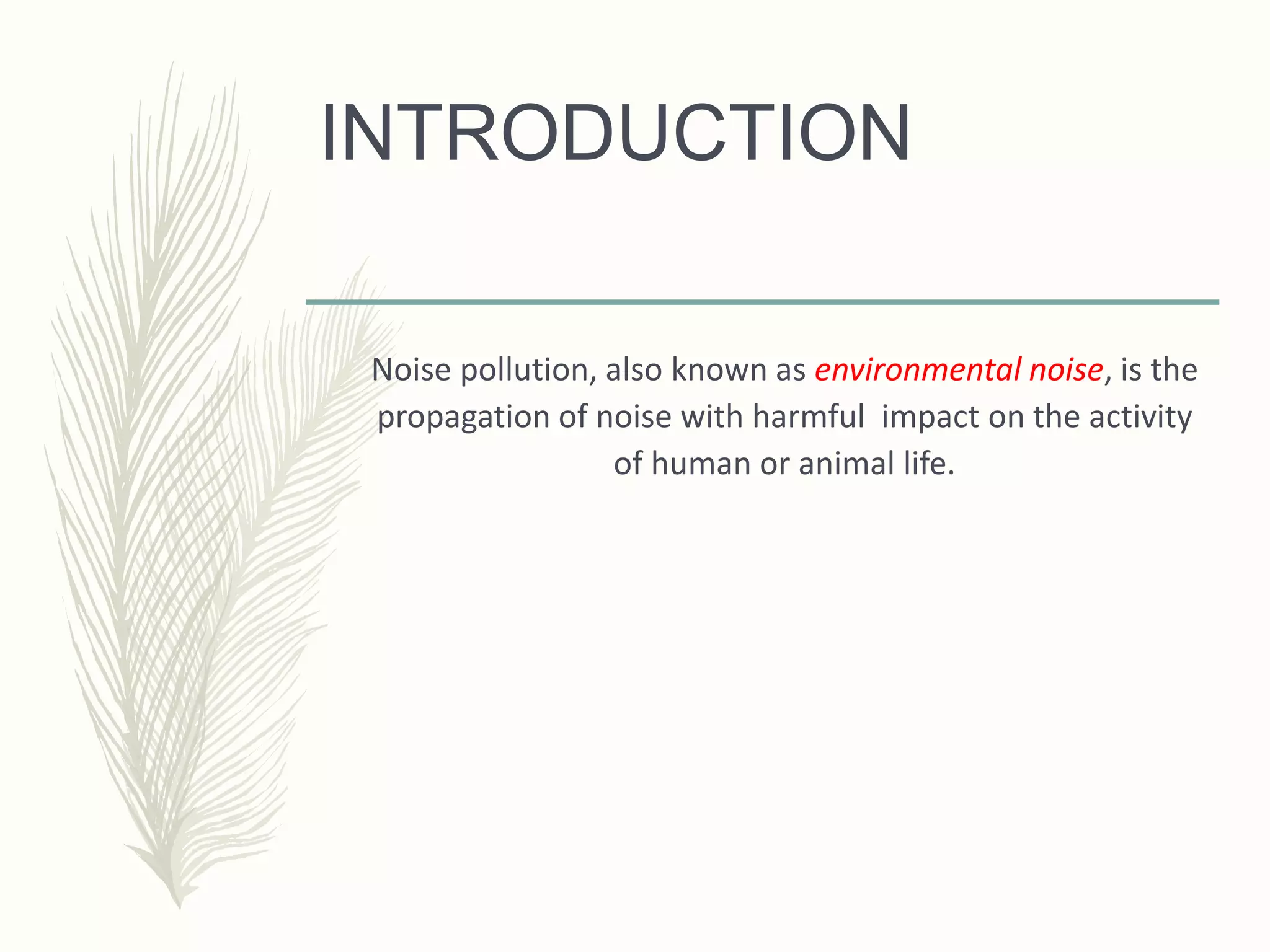 Noise Pollution | PPTX