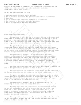 Implementation of the Laws for Restricting Use of Loudspeakers and High ...