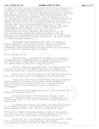 Implementation of the Laws for Restricting Use of Loudspeakers and High ...