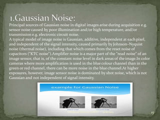 Noise recognition in digital image | PPTX