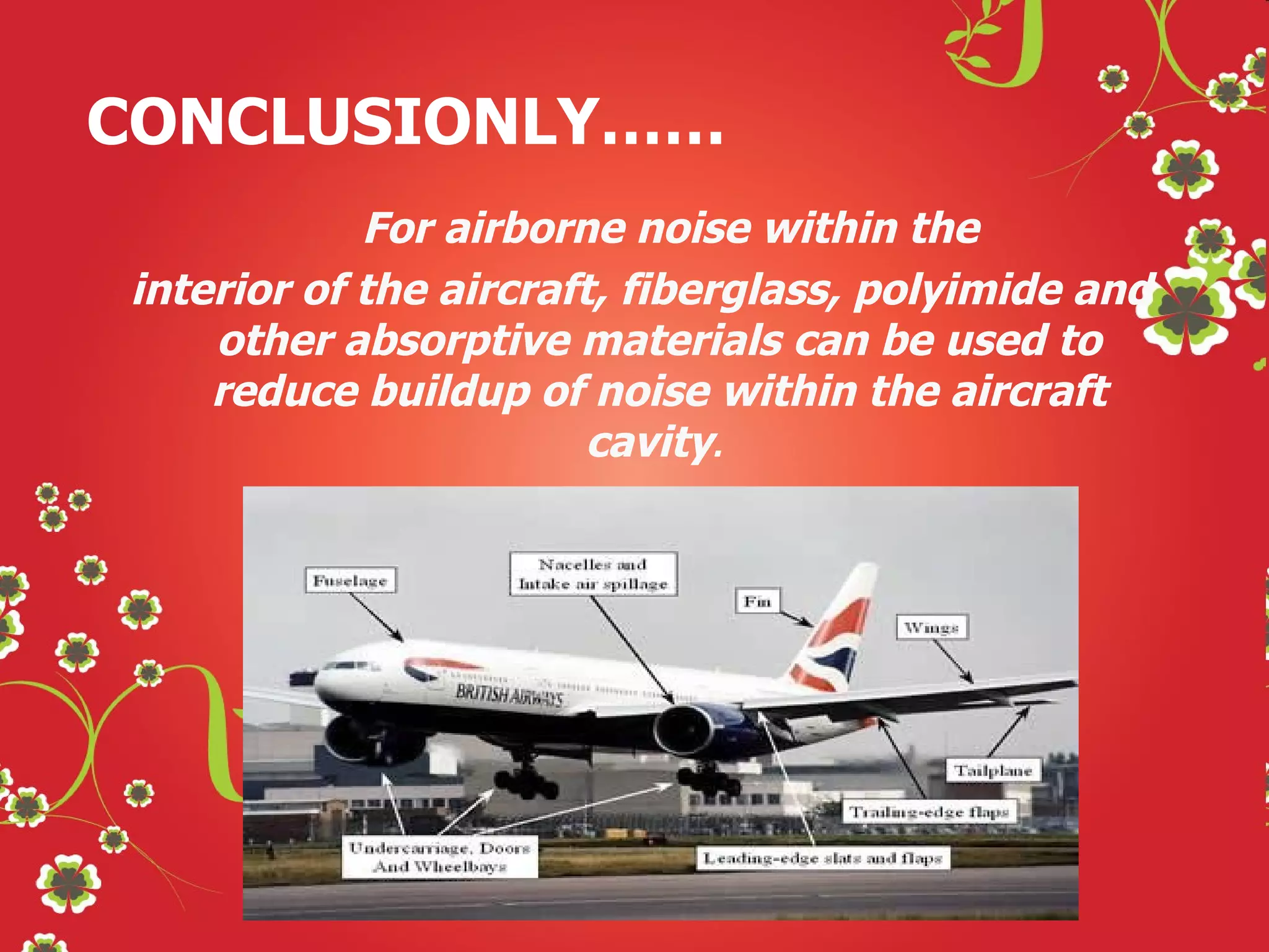 Noise reduction in aircraft...physics | PPT