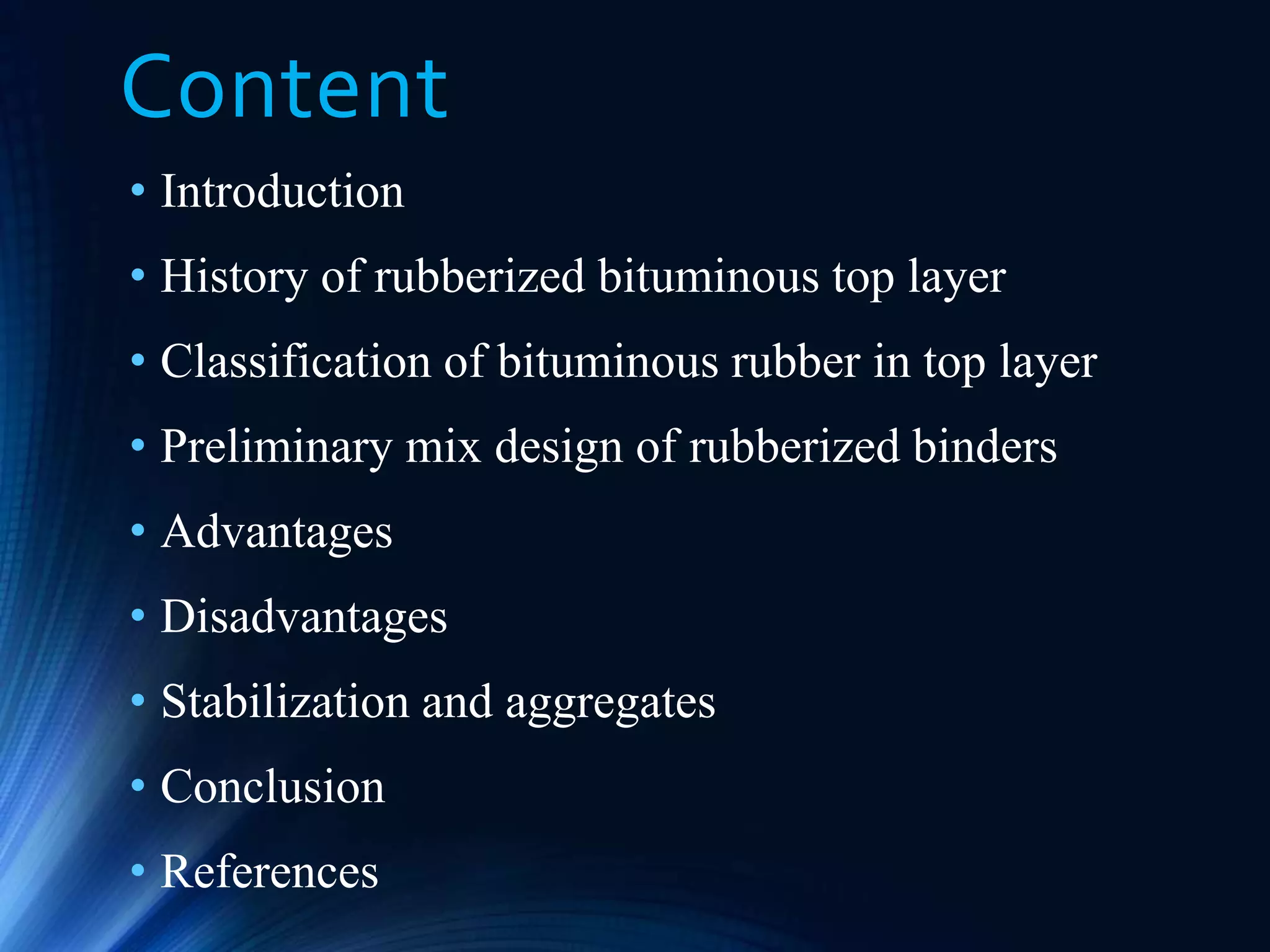 Noise reduction in pavement made of rubberized bituminious top layer ...