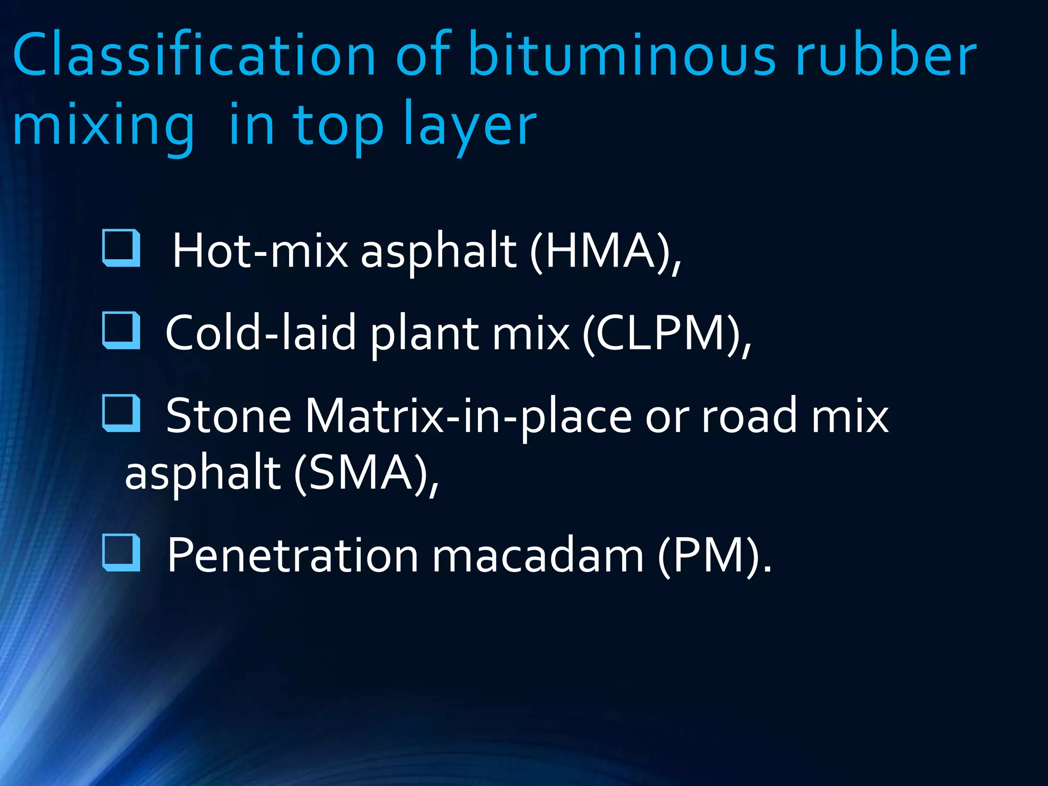 Noise reduction in pavement made of rubberized bituminious top layer ...