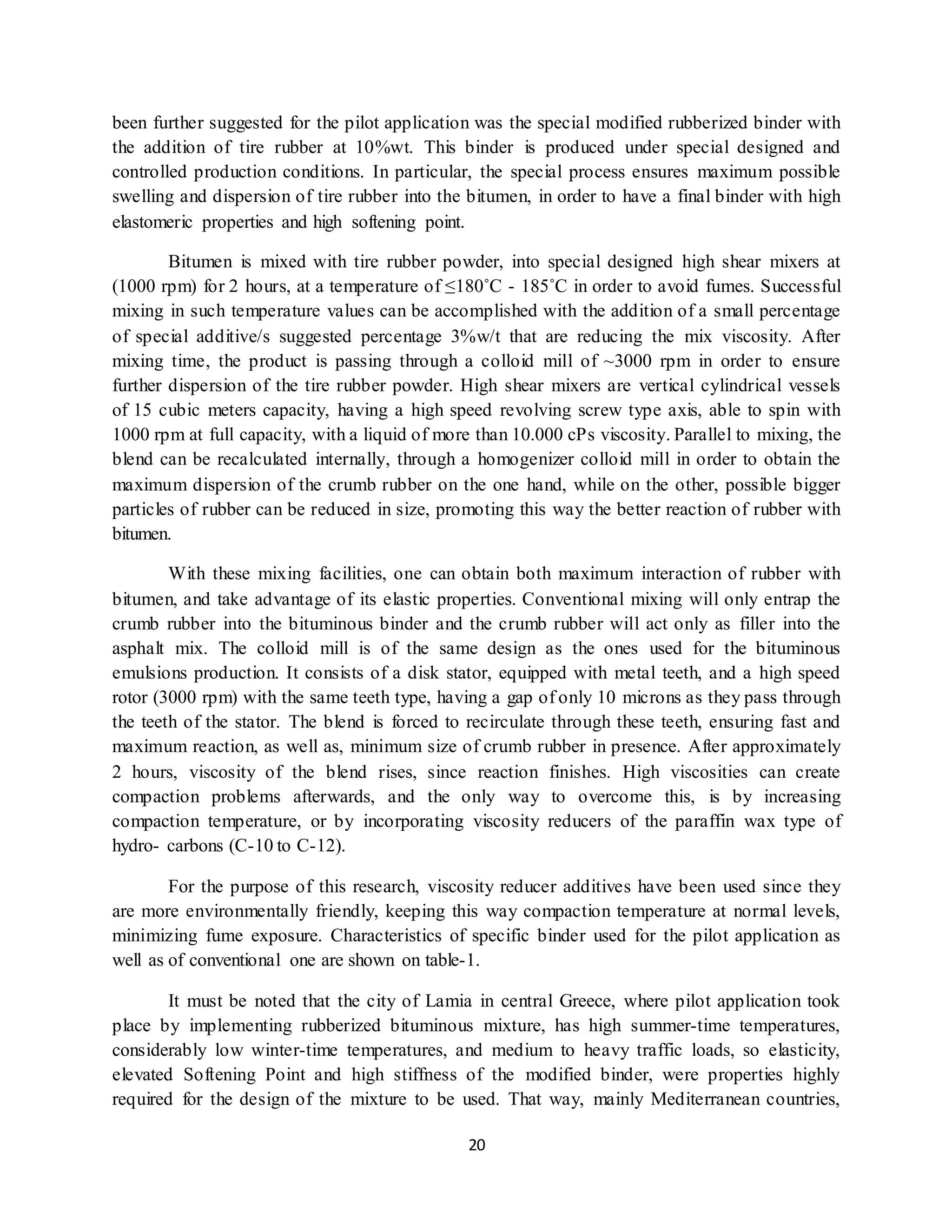 Noise reduction made of rubberized bituminous top layer report | DOCX