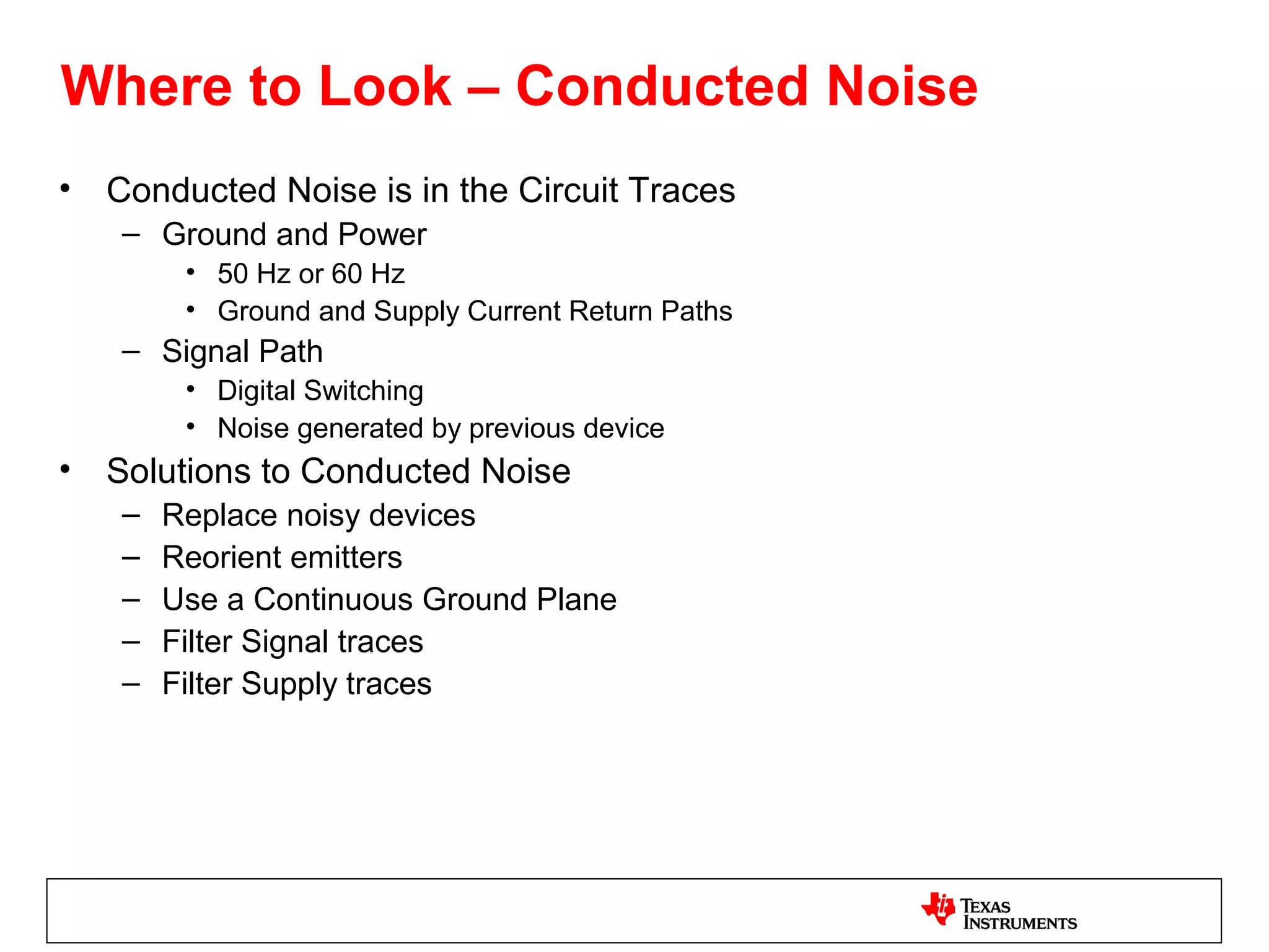 Noise reduction techniques | PPT