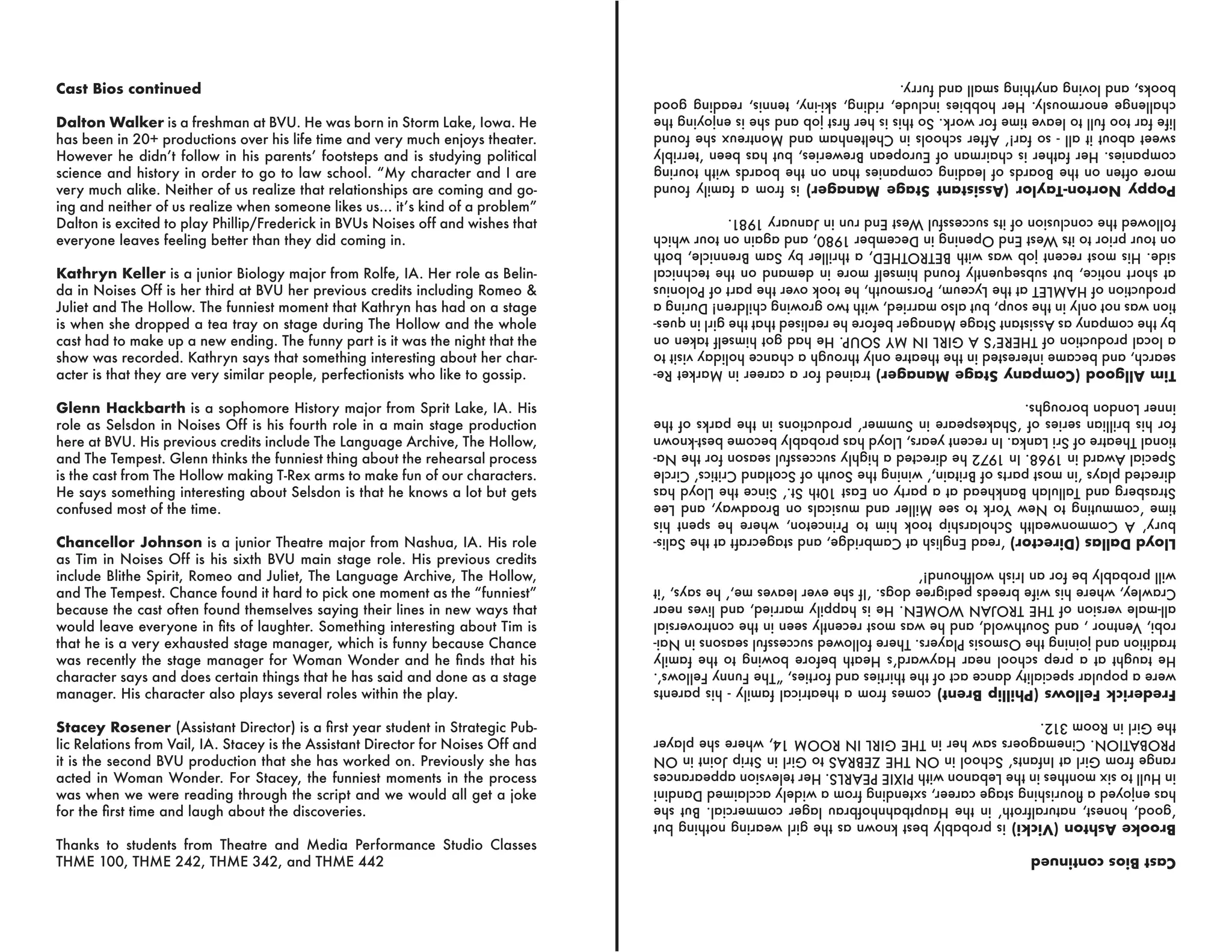 Noises Off program | PDF | Drama | Genres