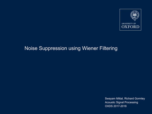 Noise suppression Algorithm | PPT