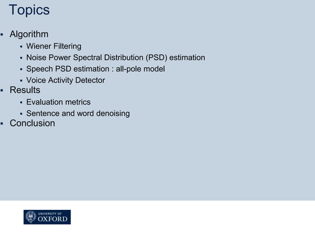 Noise suppression Algorithm | PPT