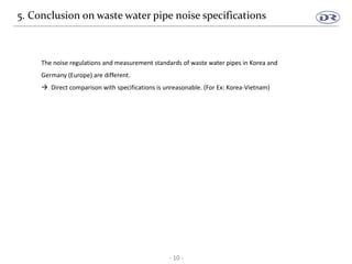 PP tube Noise test method in waste water system.pptx