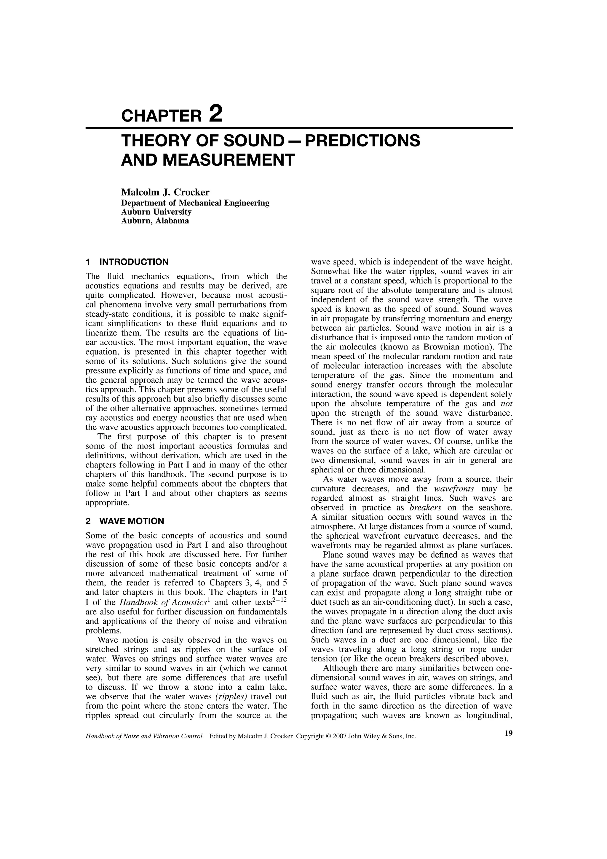 Handbook of Noise and Vibration Control | PDF