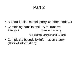 Noisy optimization --- (theory oriented) Survey | ODP | Technology & Computing