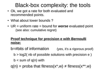 Noisy optimization --- (theory oriented) Survey | ODP | Technology & Computing