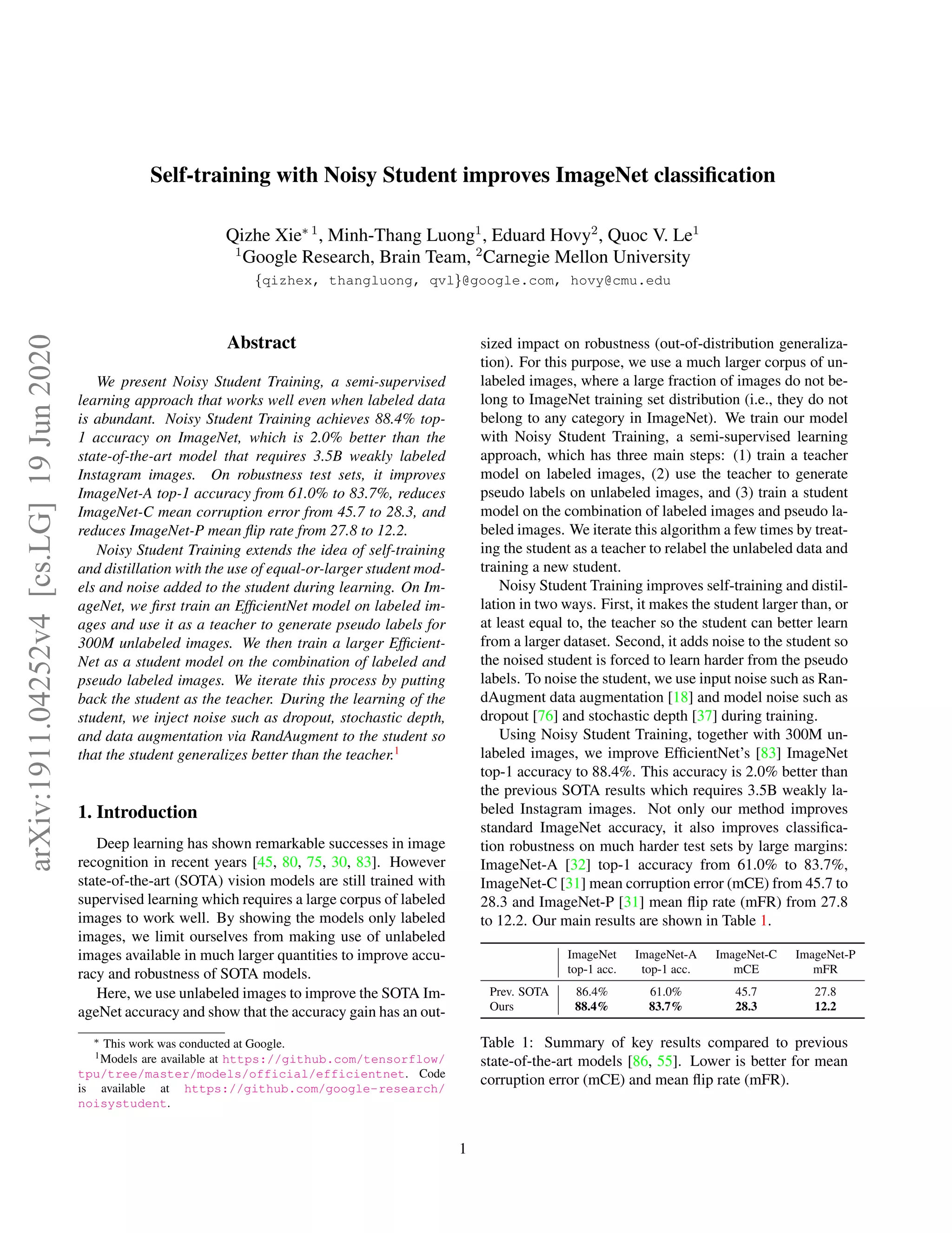 Noisy student images | PDF