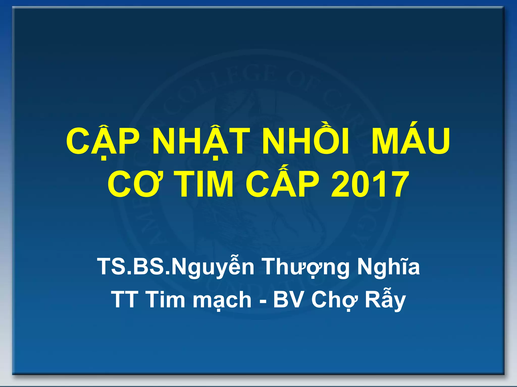 cap nhat nhoi mau co tim cap 2017 | PDF