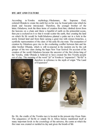 Nok culture | DOCX | World/International Music | Music