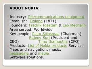Nokia swot analysis | PPT