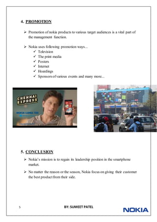 4 P's of NOKIA company | DOCX