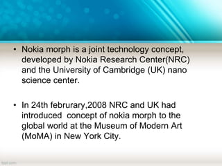 Nokia morph technology | PPT