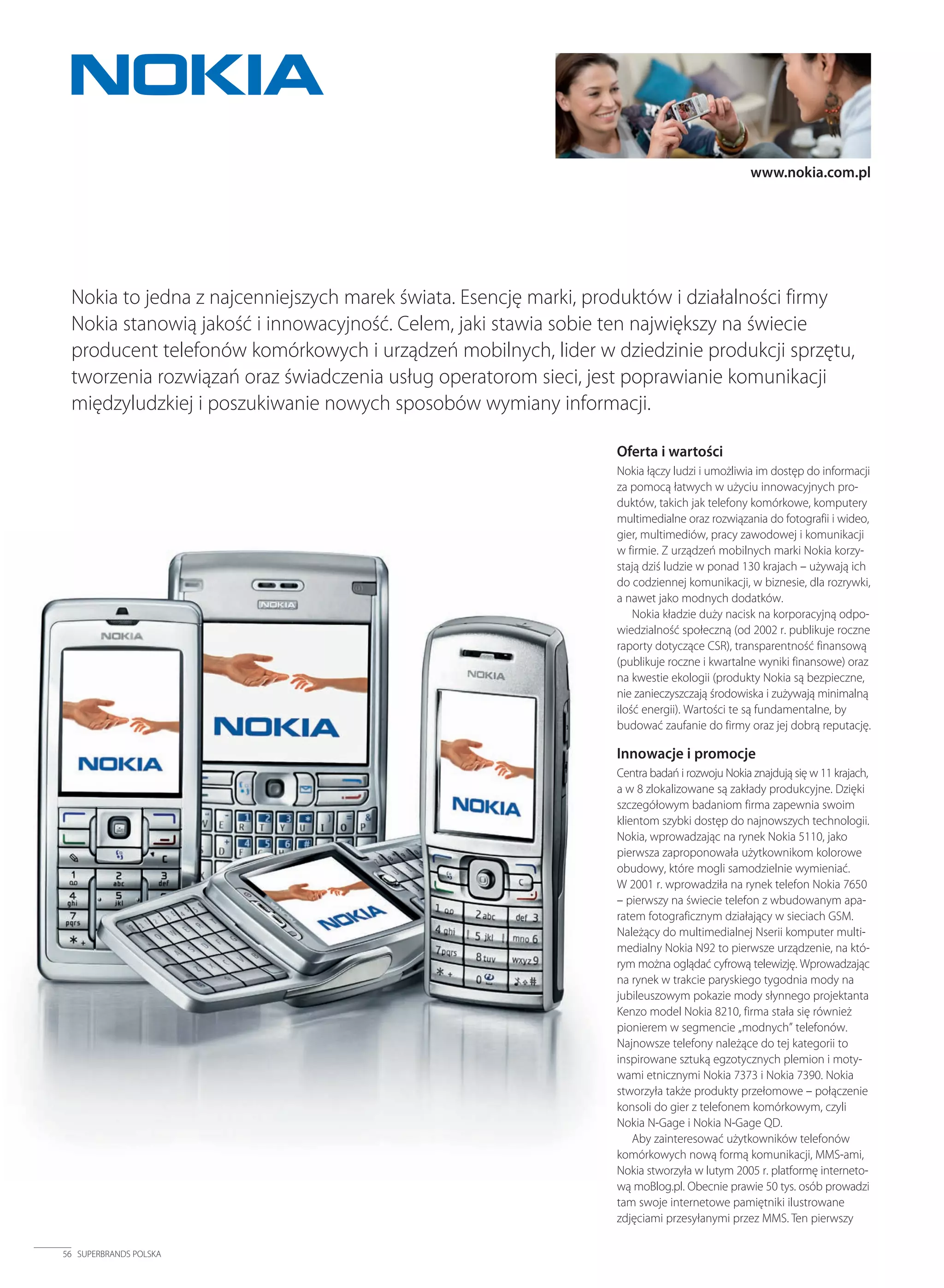 Case study marki Nokia z Albumu Superbrands Polska 2006 | PDF
