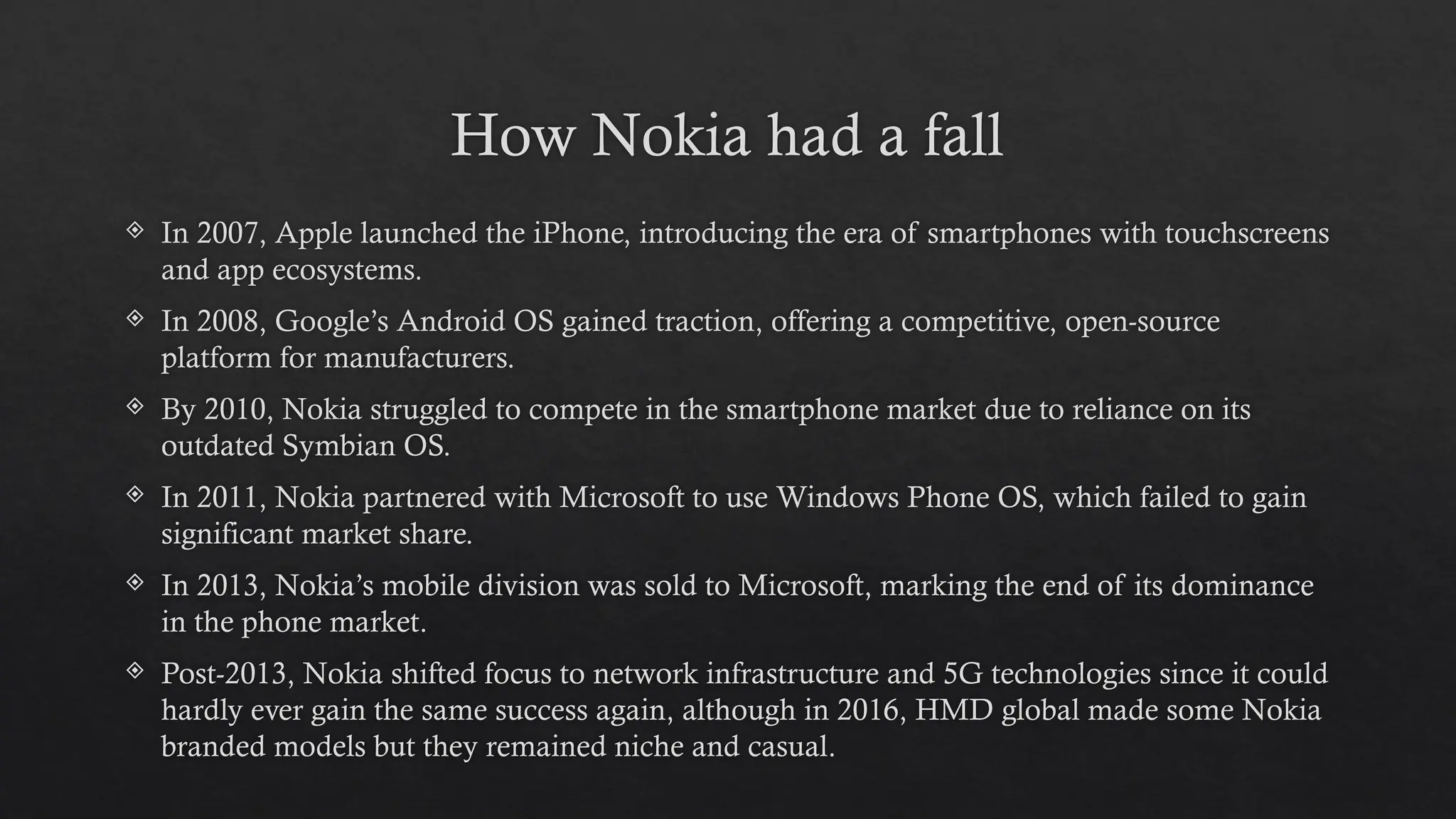 NOKIA.pptxRise and downfall of nokia is this | PPTX