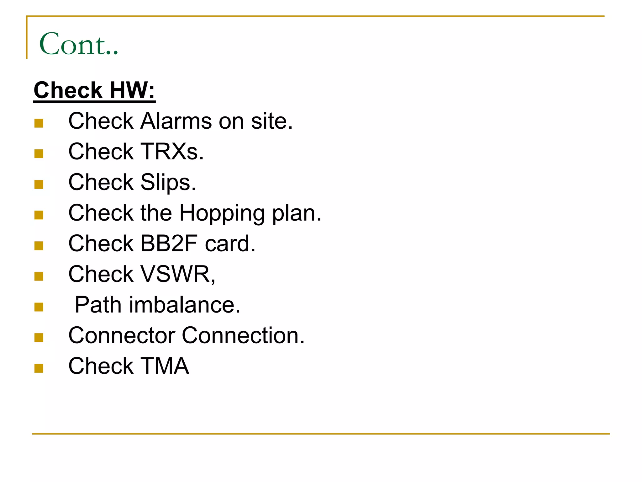 Nokia gsm-kpi-analysis-based-on-daily-monitoring-basis-presentation | PPT