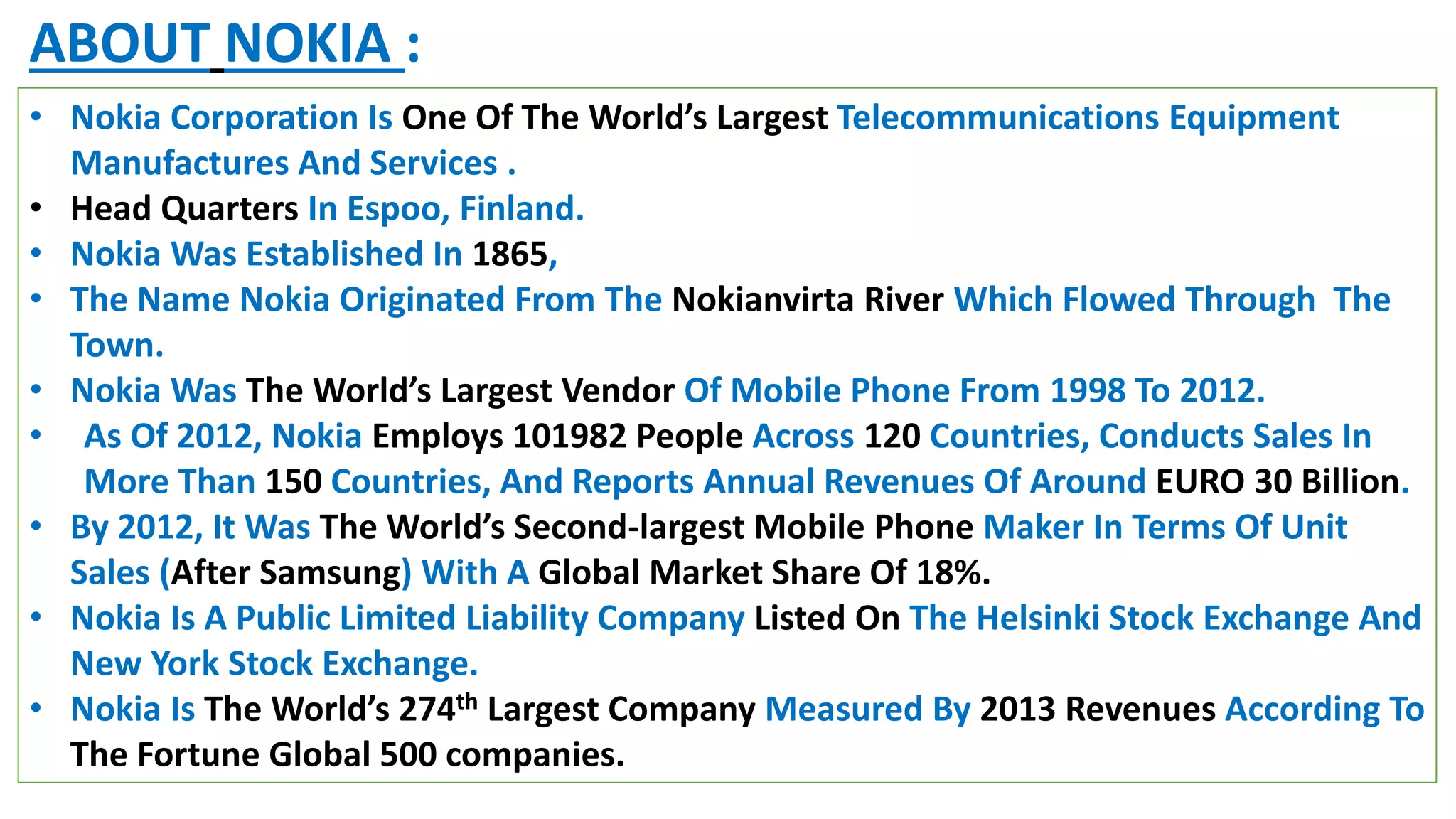 Nokia- PPT | PPT