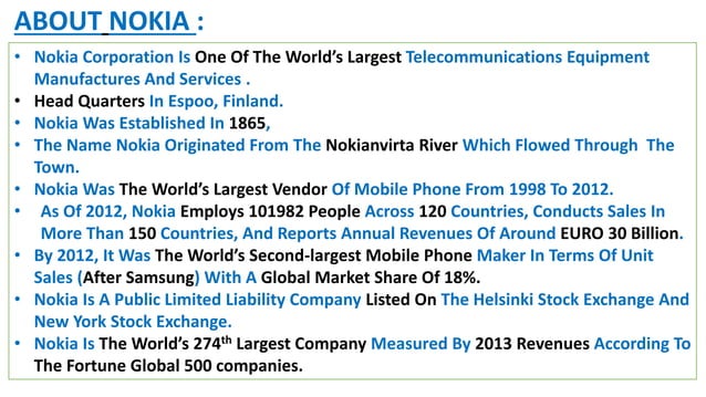 Nokia- PPT | PPT