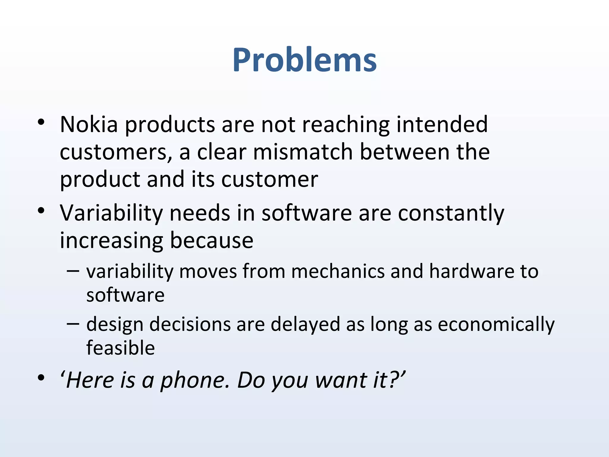 Nokia product line management analysis - presentation | PPT