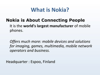 Nokia product line management analysis - presentation | PPT