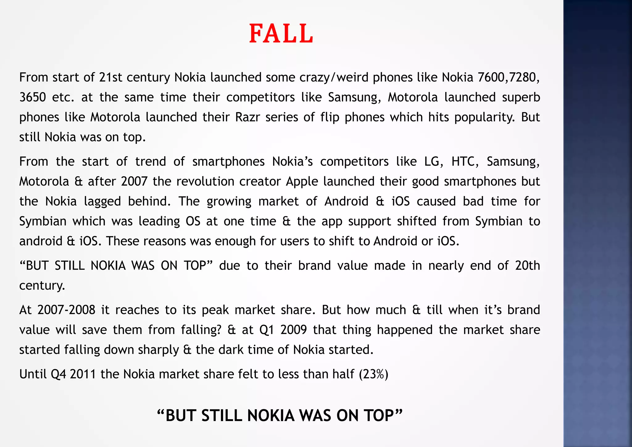 NOKIA Rise, Fall, Comeback | PPT