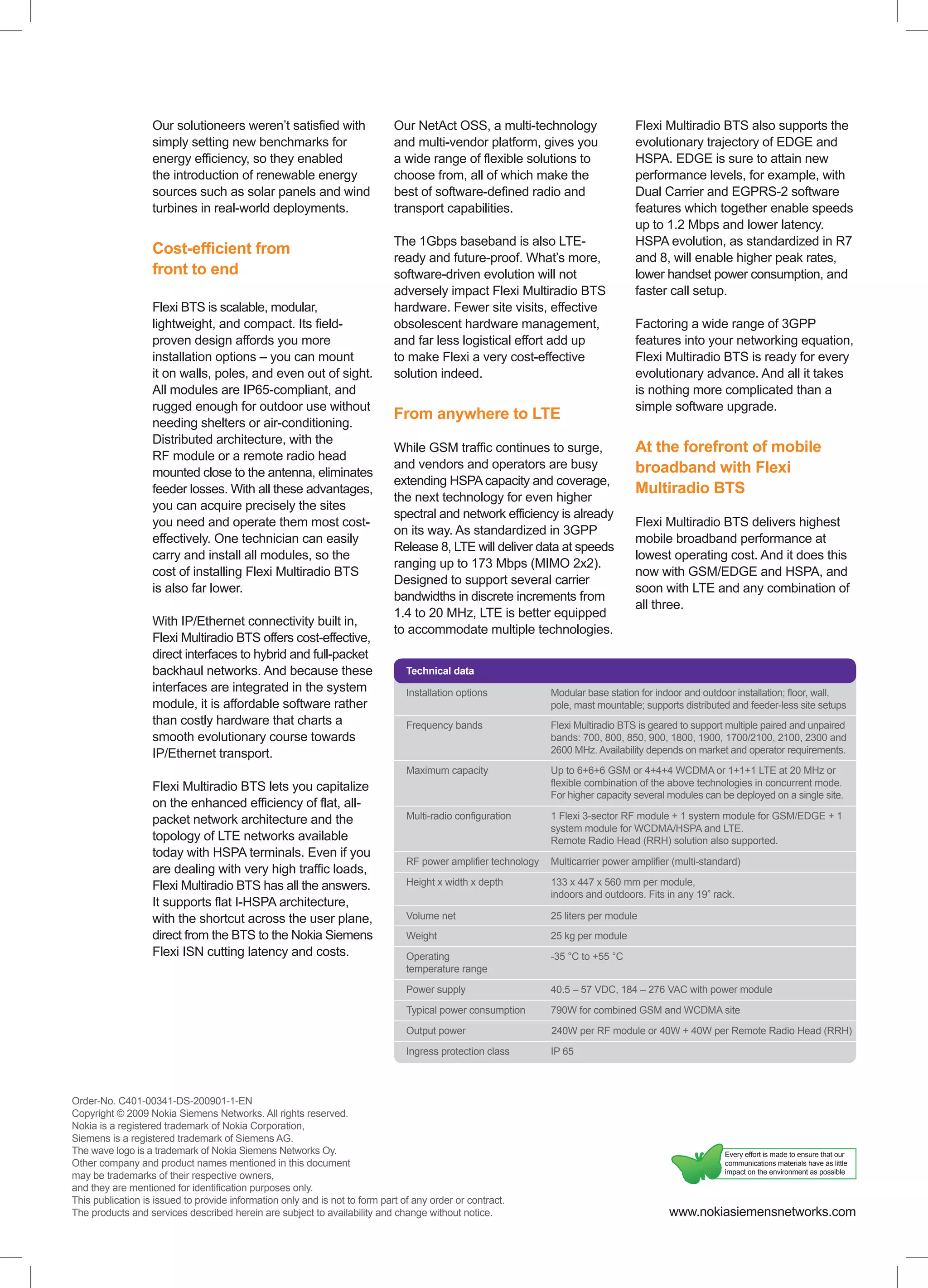 Nokia siemens-networks-flexi-multiradio-base-station-data-sheet | PDF